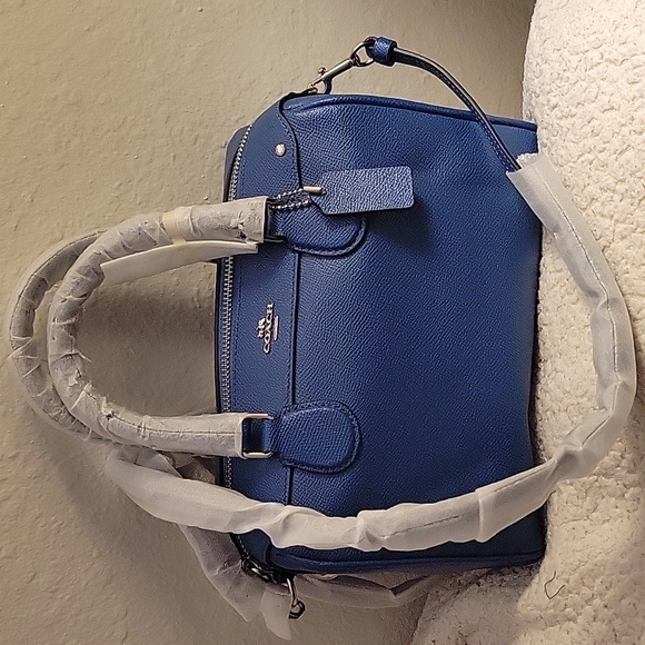 Coach | Bags | Nwt Authentic Coach Blue Mini Bennett Sachel With ...